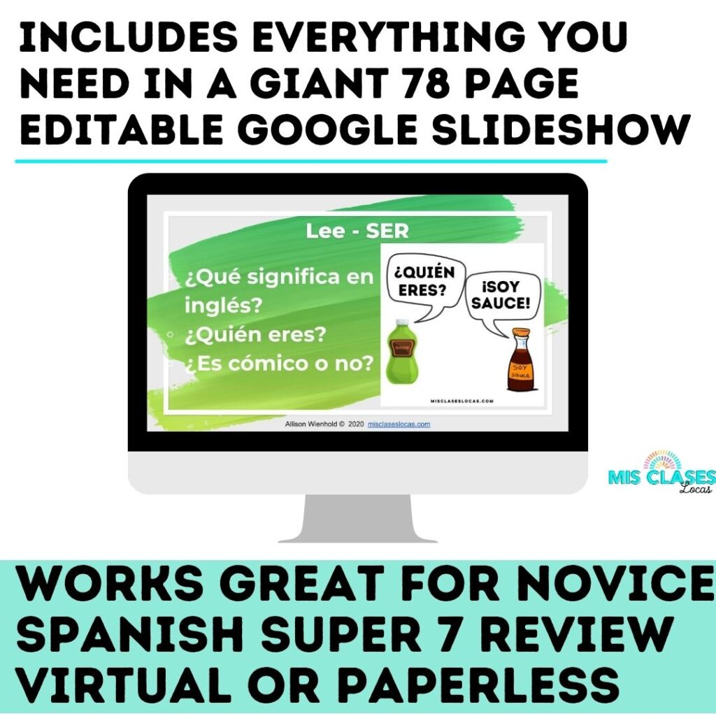 Super 7 Present Google Slides Unit 1 - Mis Clases Locas