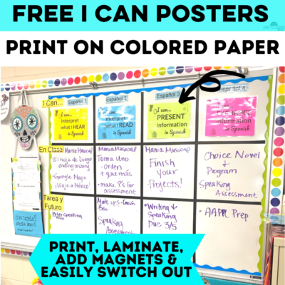 I CAN Statements for Spanish Class Posters - Mis Clases Locas