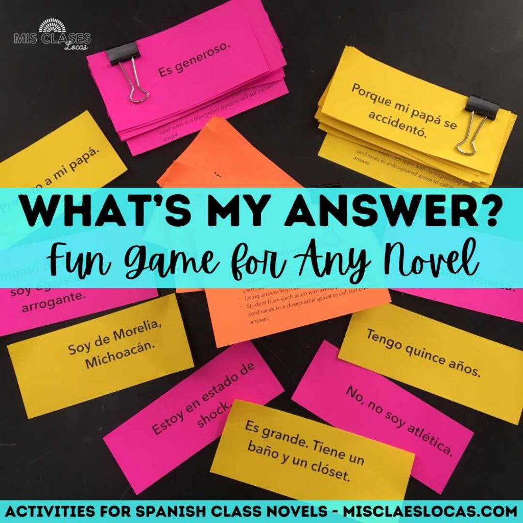 What's my answer? - fun game for any novel - Mis Clases Locas