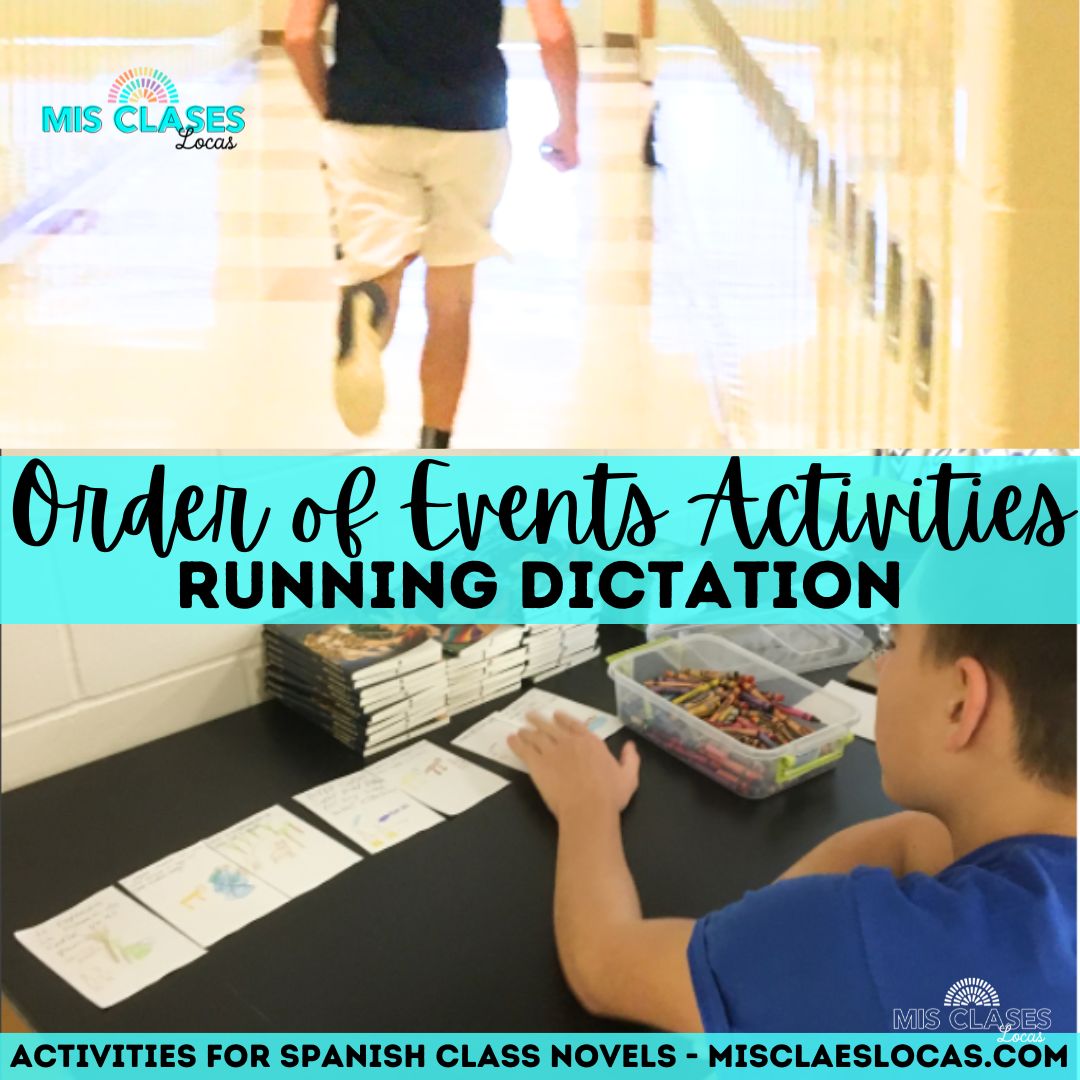 Running Dictation in Spanish class - Mis Clases Locas