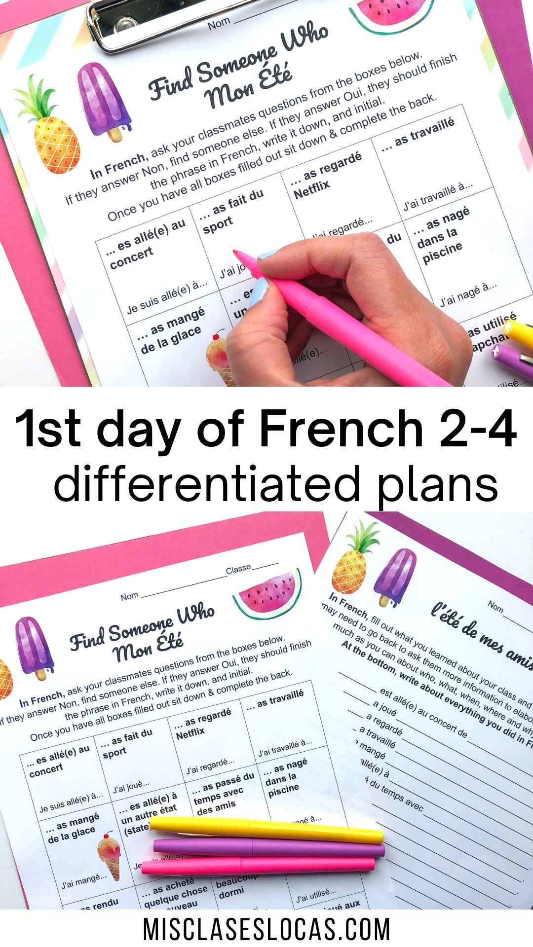 First Week of French Class - Mis Clases Locas