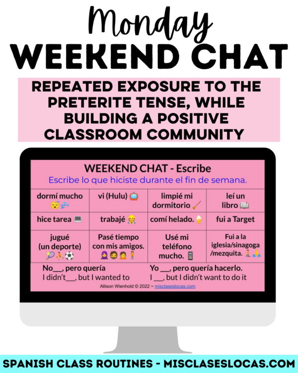 Spanish Class Routines - Mis Clases Locas