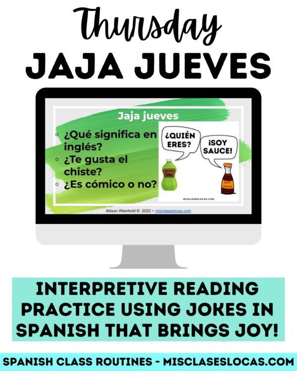 Bell Ringers for Spanish Class - Mis Clases Locas