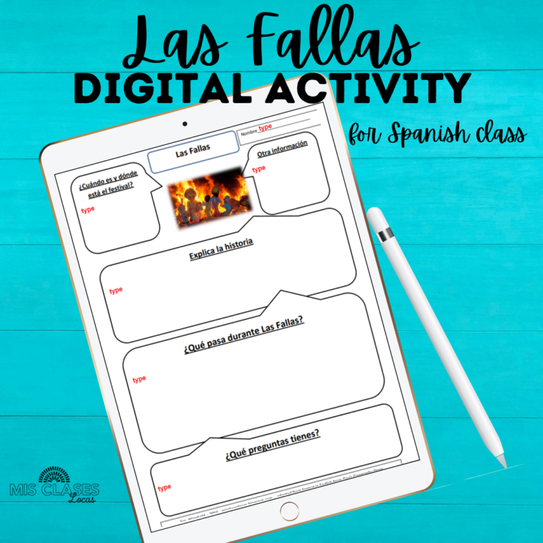 Las Fallas in Spanish class unit - Mis Clases Locas