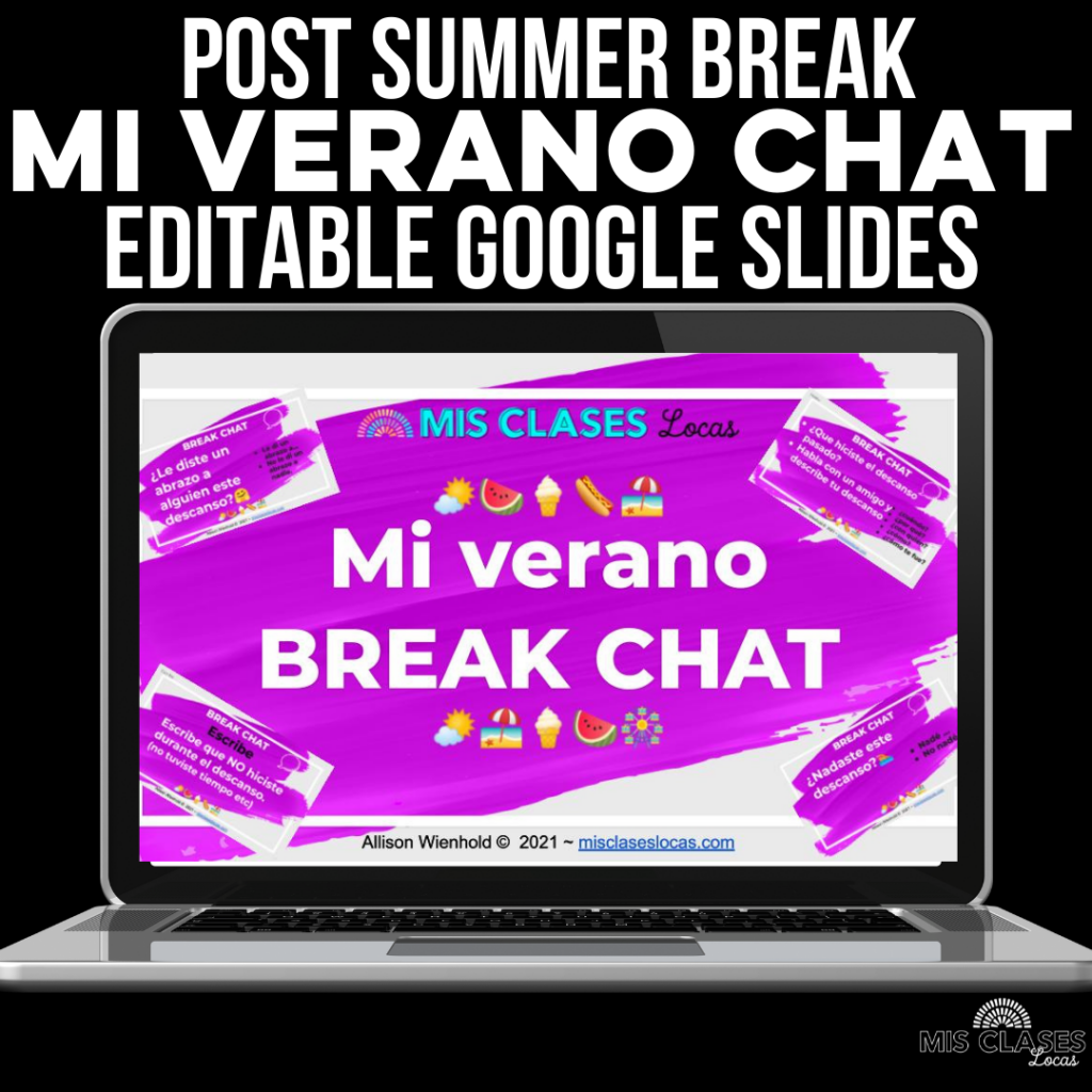 1st Day of Spanish 2, 3, 4 Plans - Mis Clases Locas
