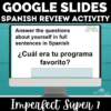 Present Tense in Spanish Class - Mis Clases Locas
