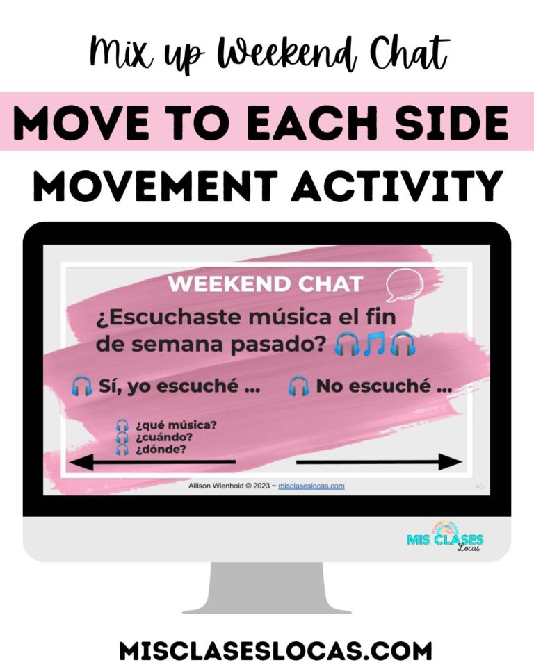Weekend Chat 20 Ways to Mix Up Spanish Class - Mis Clases Locas