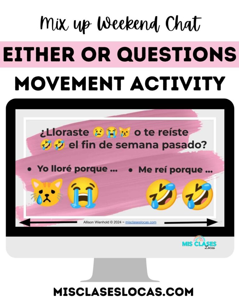 Weekend Chat 20 Ways to Mix Up Spanish Class - Mis Clases Locas