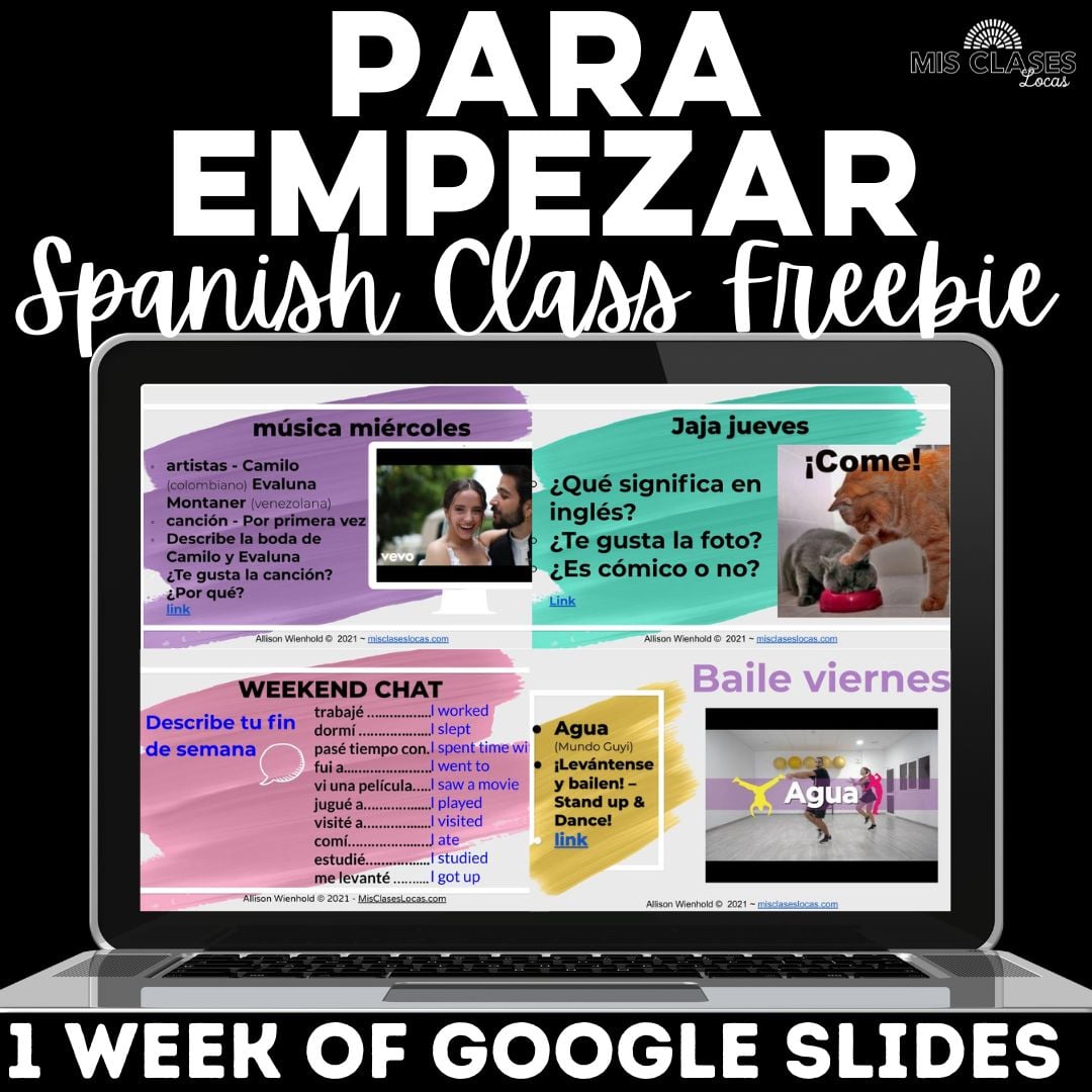 Para Empezar Sample 1 Week Freebie - Mis Clases Locas