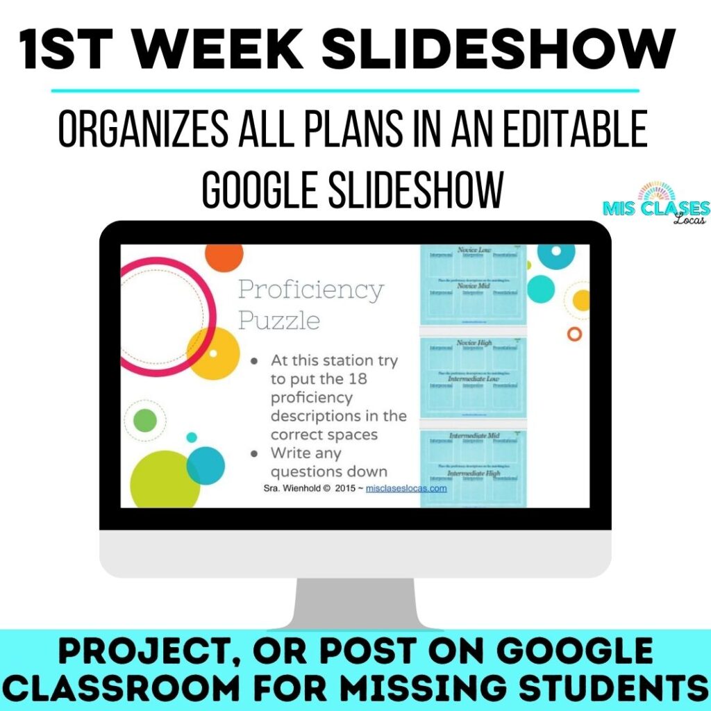 1st Week of Spanish Back to School BUNDLE - Mis Clases Locas