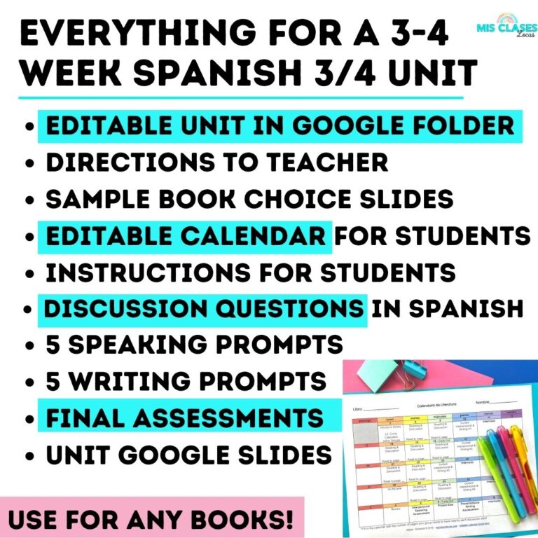 Literature Circles Spanish Lit Circles - Mis Clases Locas