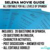 Selena Movie Guide for Spanish Class - Mis Clases Locas