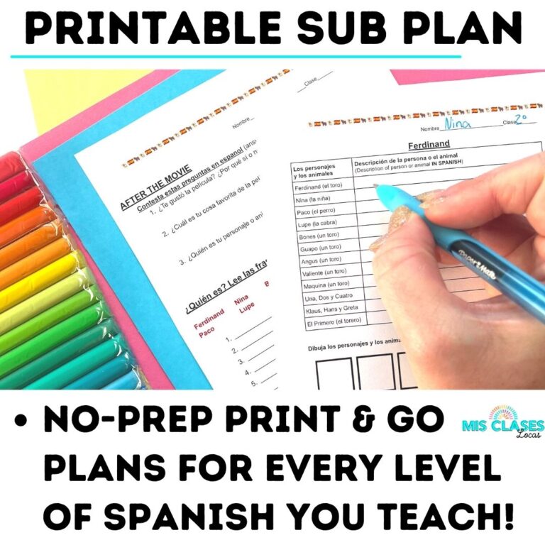 Ferdinand Movie Guide for Spanish Class - Mis Clases Locas