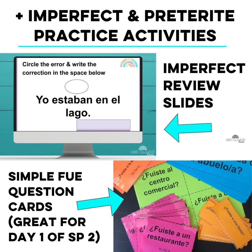 Essential Spanish 2, 3 Curriculum Preterite & Imperfect - Mis Clases Locas