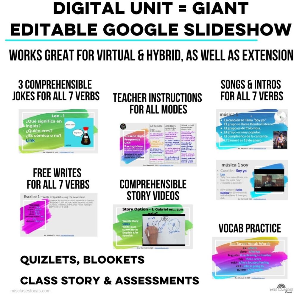 Super 7 Present Google Slides Unit 1 - Mis Clases Locas