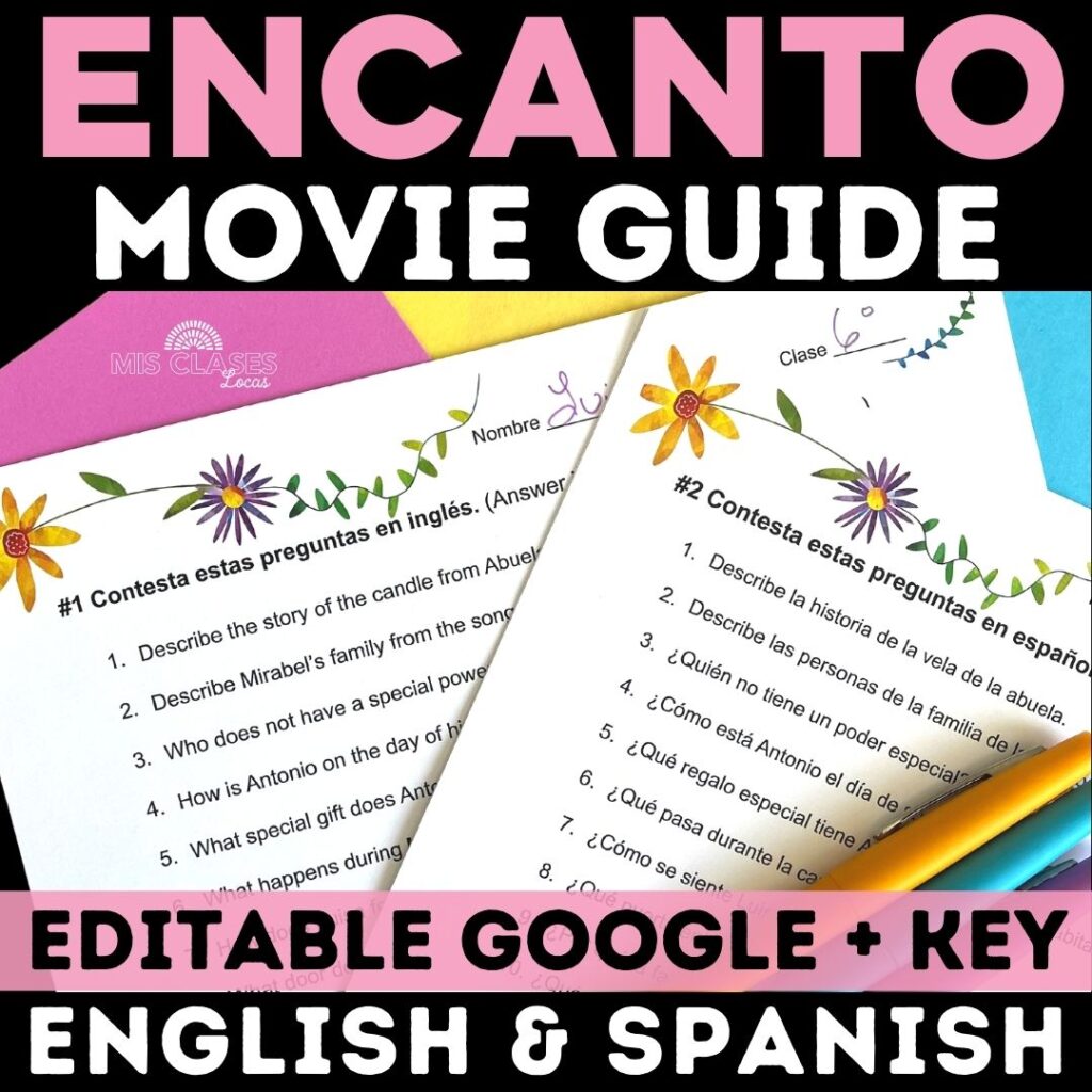 Encanto Movie Guide Worksheet - Mis Clases Locas