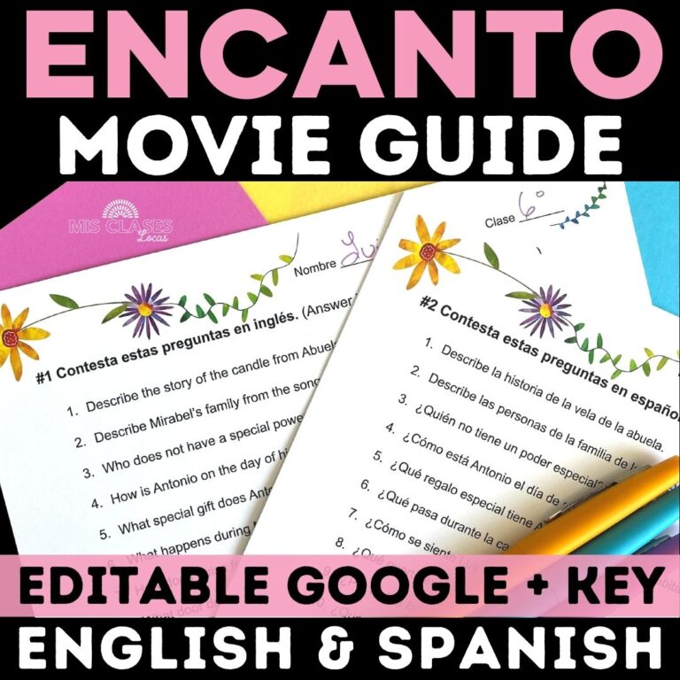 Encanto Movie Guide Worksheet - Mis Clases Locas