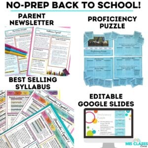 1st Week of Spanish Back to School BUNDLE - Mis Clases Locas