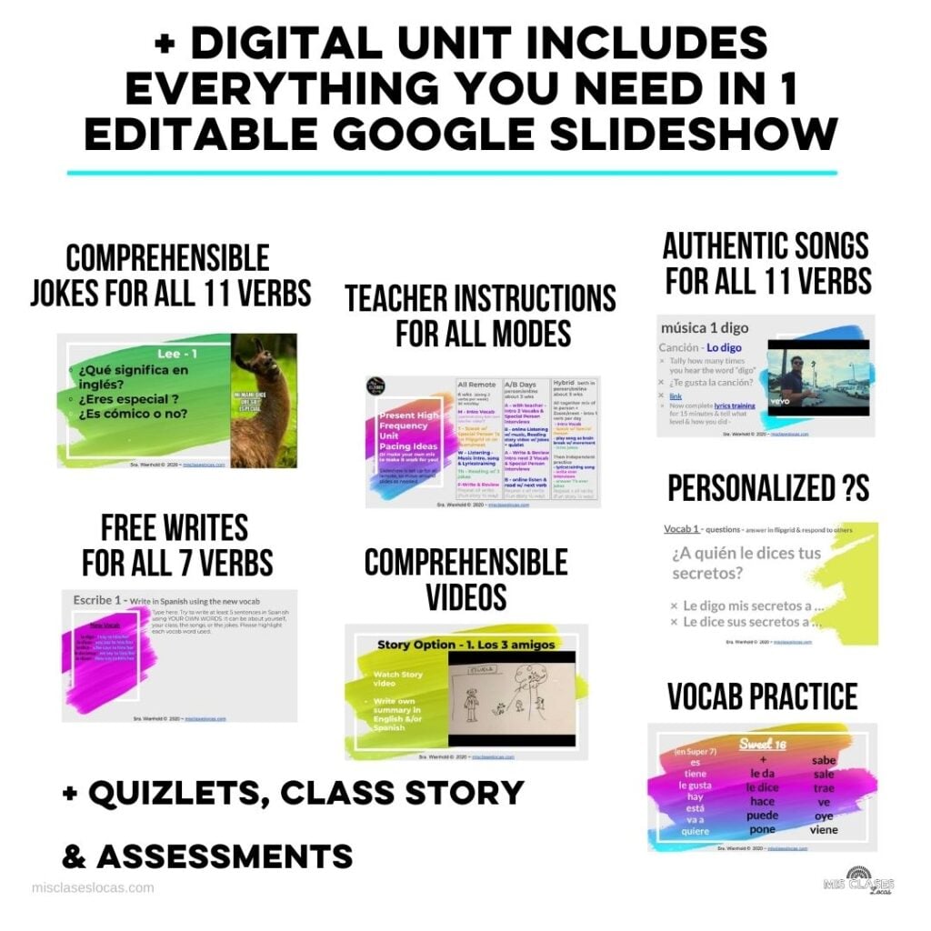 Sweet 16 Spanish Present Bundle - Mis Clases Locas