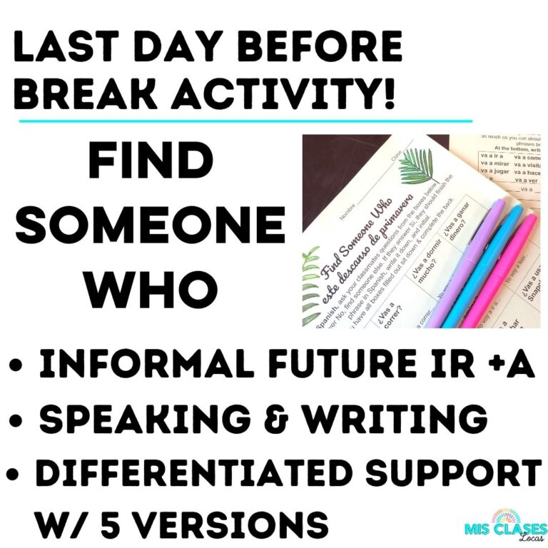 Spanish Spring Break Primavera BUNDLE - Mis Clases Locas