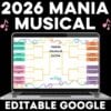2026 Spanish Music Bracket mania musical - Mis Clases Locas