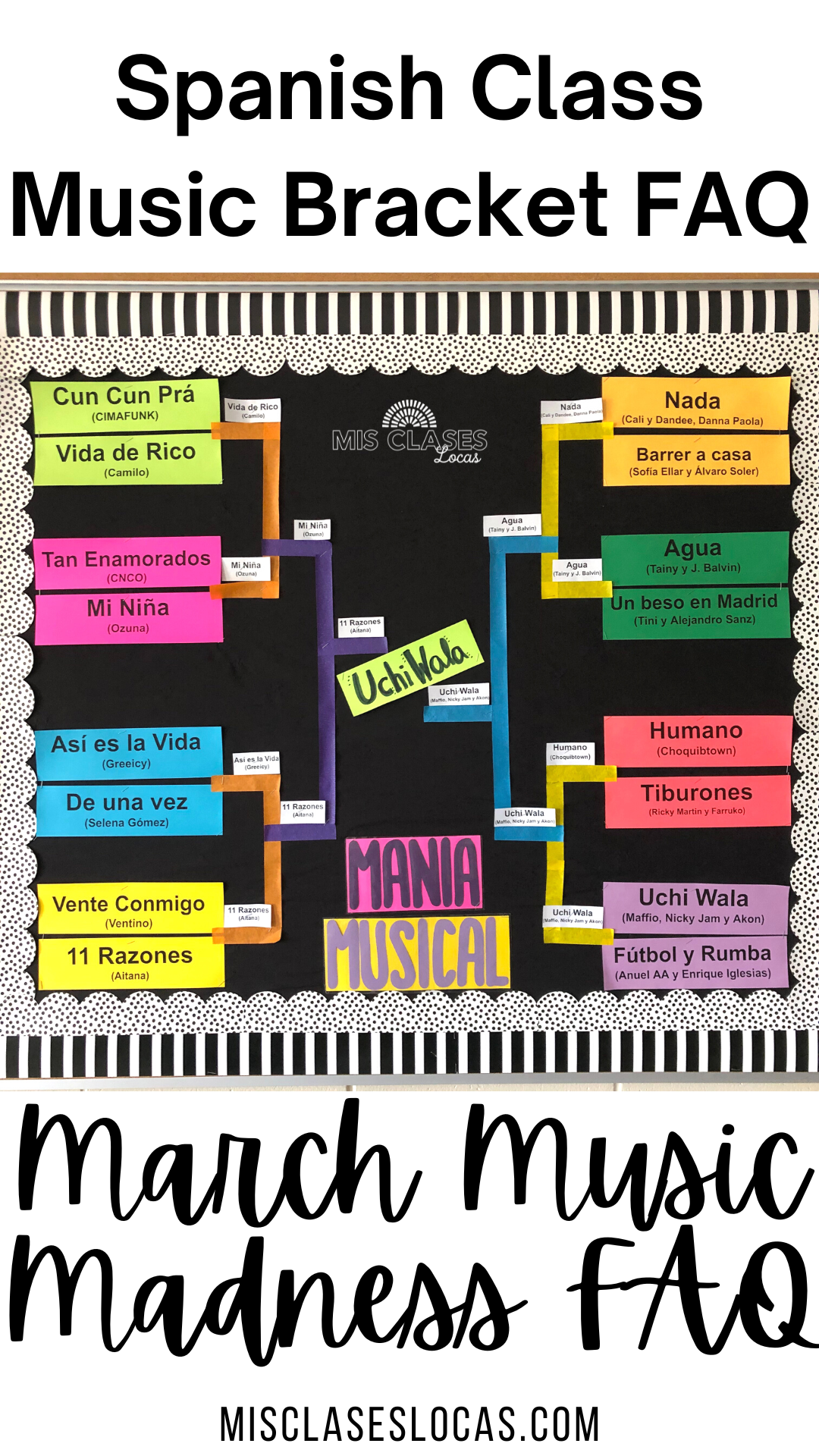 Mania Musical Spanish Music Bracket FAQ - Mis Clases Locas