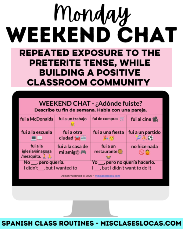 Spanish Class Routines - Mis Clases Locas