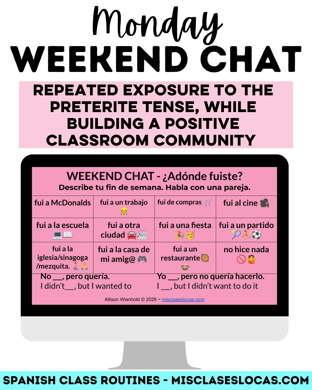 Spanish Class Routines - Mis Clases Locas