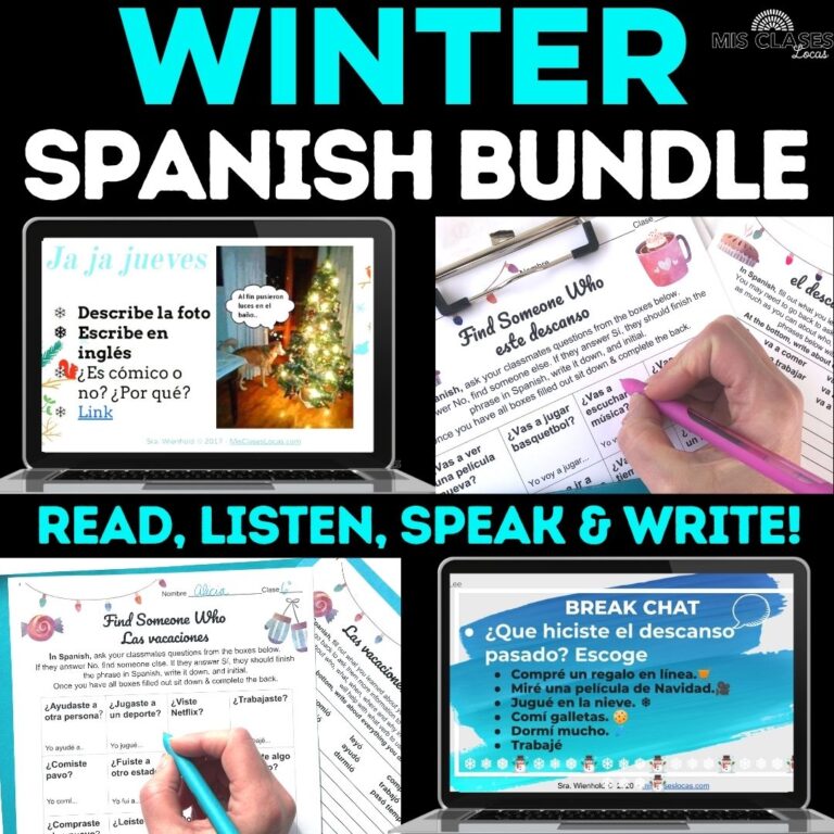 Winter Holidays in Spanish Class - Mis Clases Locas