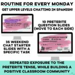 Weekend Chat 2024 Spanish Class Preterite - Mis Clases Locas