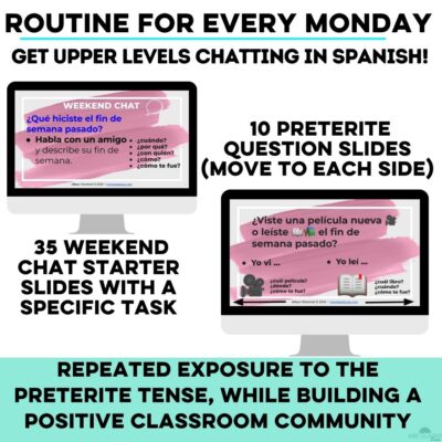 Weekend Chat 2024 Spanish Class Preterite - Mis Clases Locas