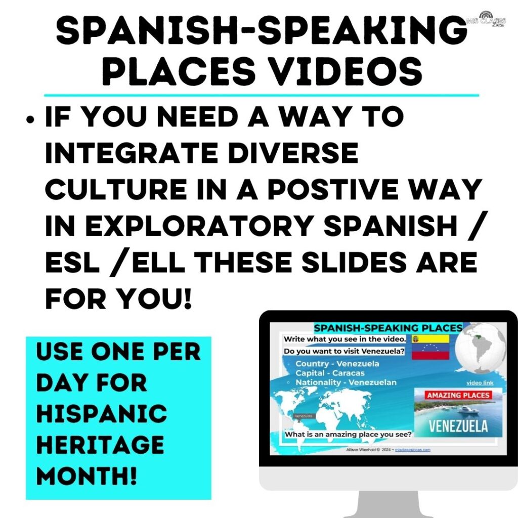 Spanish Speaking Countries Videos in ENGLISH - Mis Clases Locas