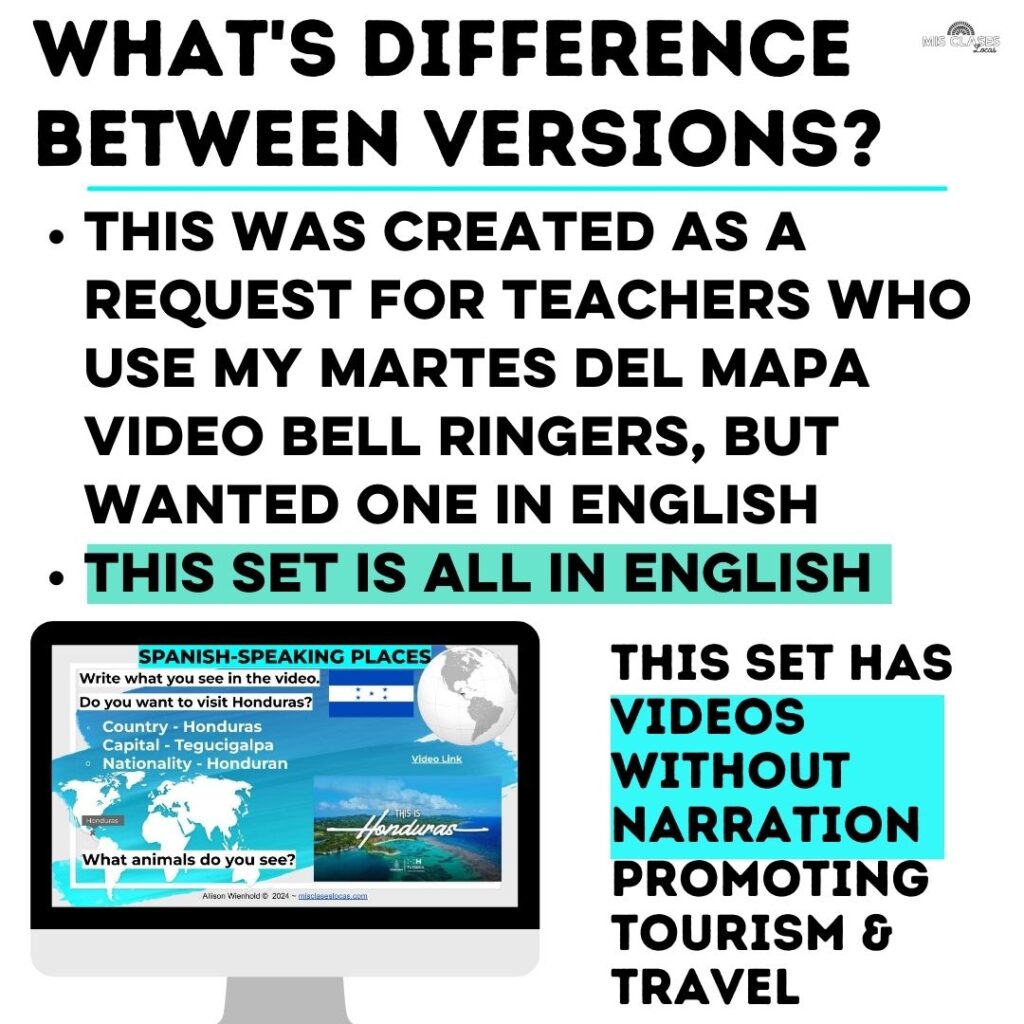 Spanish Speaking Countries Videos in ENGLISH - Mis Clases Locas