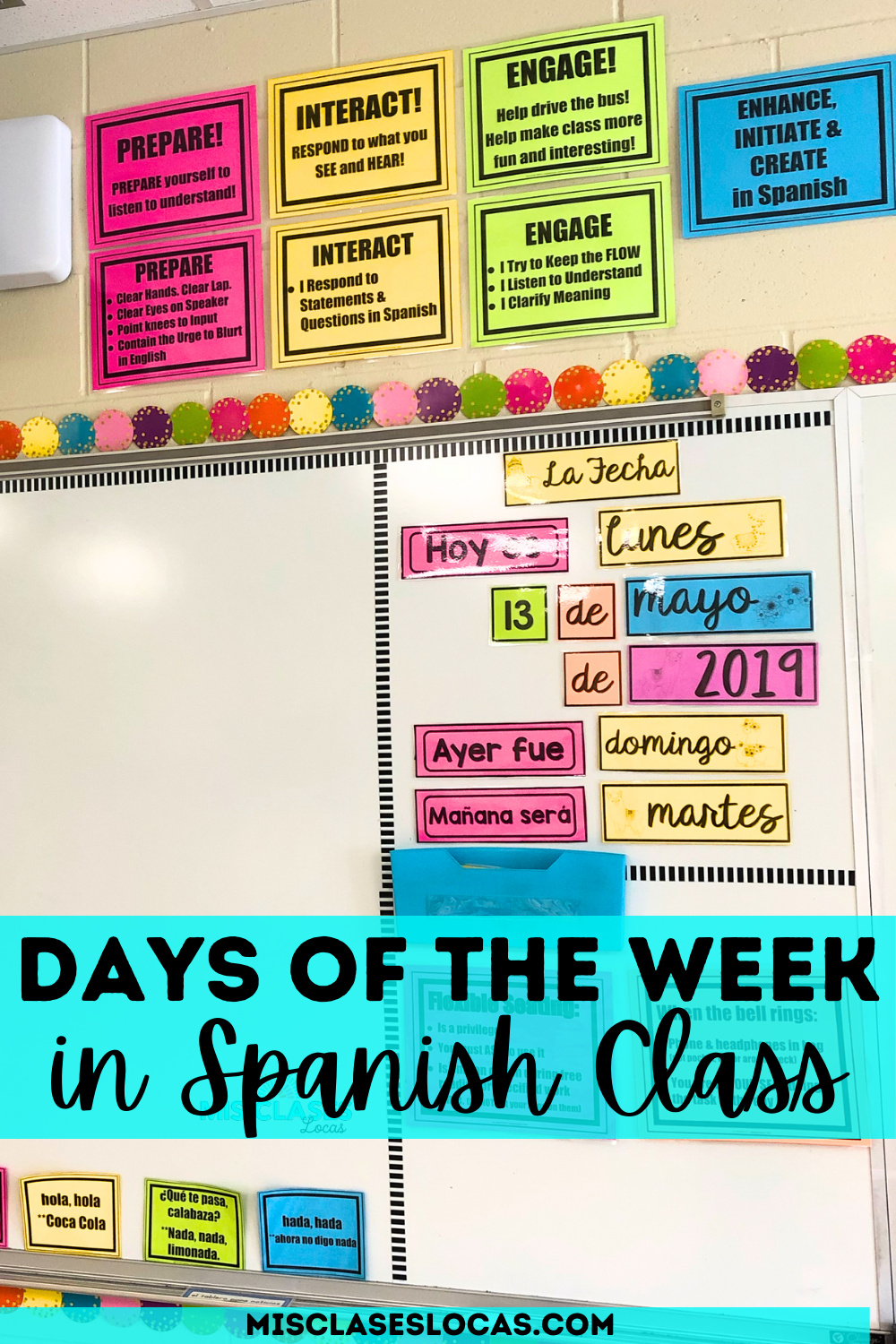 Names of the Week in Spanish Days of the Week - Mis Clases Locas