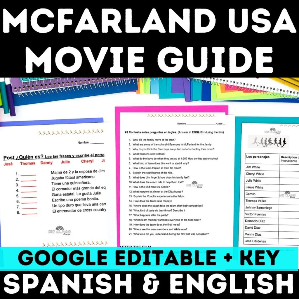 McFarland USA in Spanish class - Mis Clases Locas