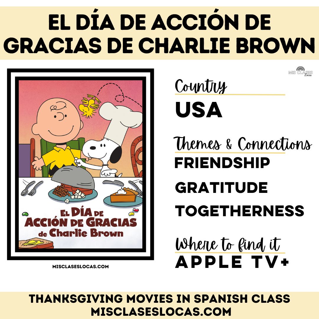 Thanksgiving Movies for Spanish Class - Mis Clases Locas