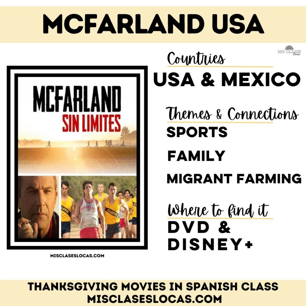 Thanksgiving Movies for Spanish Class - Mis Clases Locas
