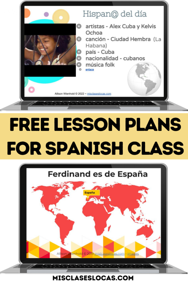 Free Spanish Lesson Plans - Mis Clases Locas