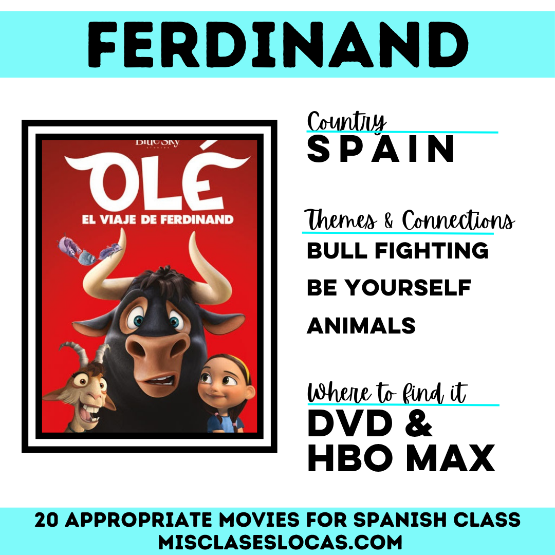 Ferdinand Movie in Spanish Class - Mis Clases Locas