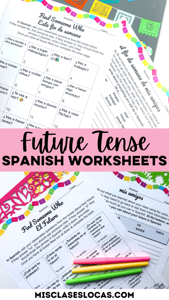 Simple Spanish Future Tense Practice Worksheets - Mis Clases Locas