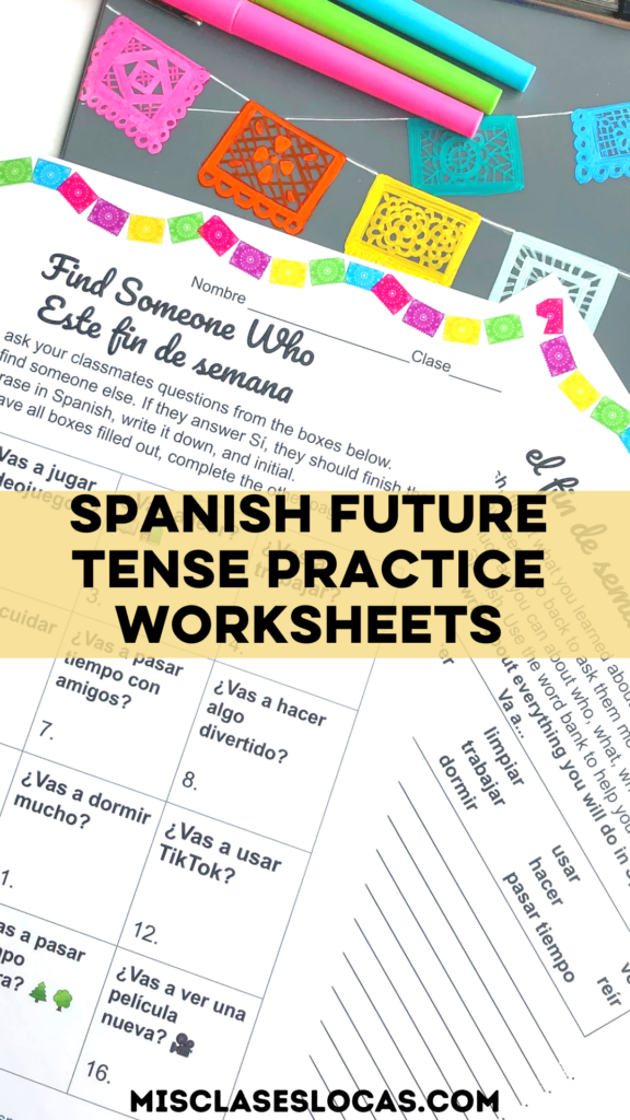 Simple Spanish Future Tense Practice Worksheets - Mis Clases Locas