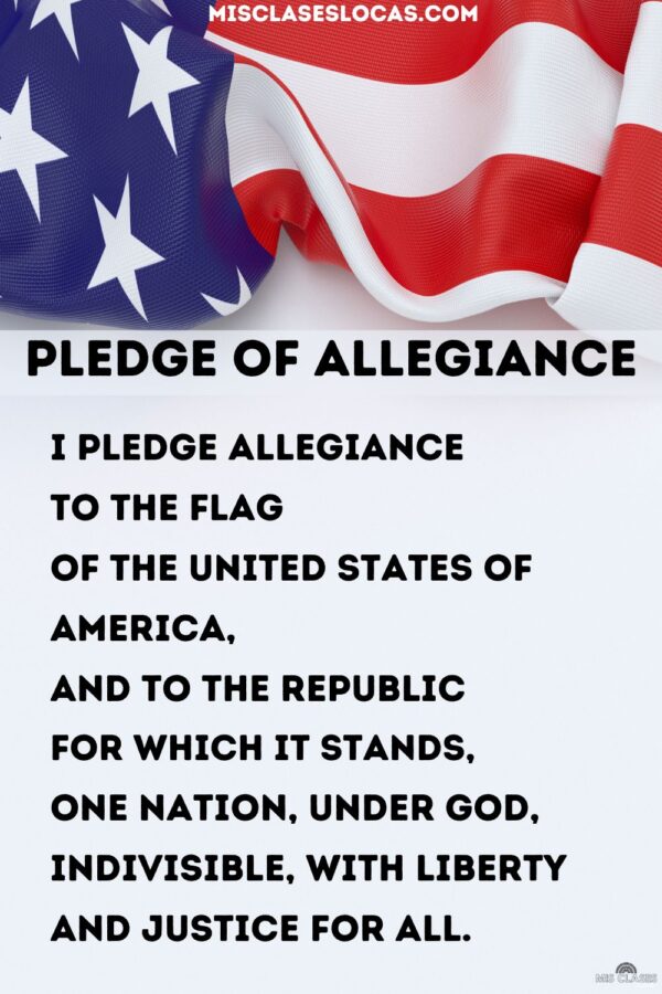How to Say Spanish Pledge of Allegiance Words - Mis Clases Locas