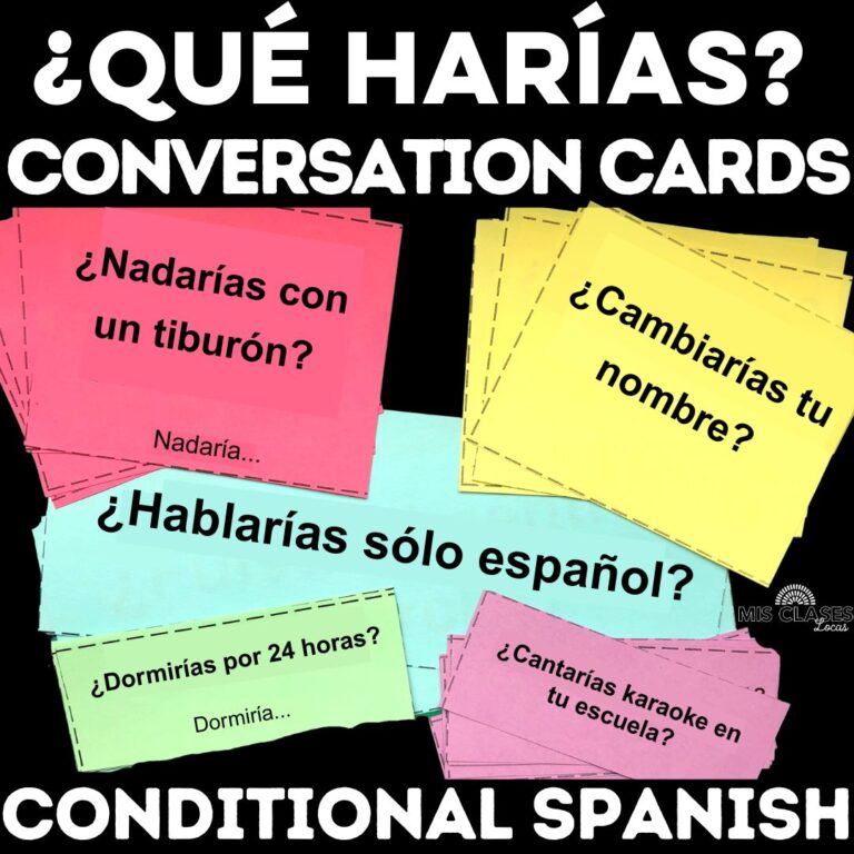 Conditional Tense Spanish Practice Activities - Mis Clases Locas