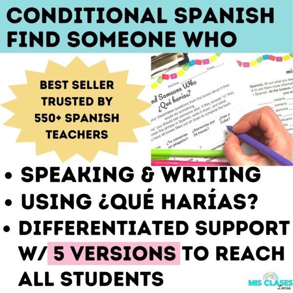 Conditional Tense Spanish Practice Activities - Mis Clases Locas