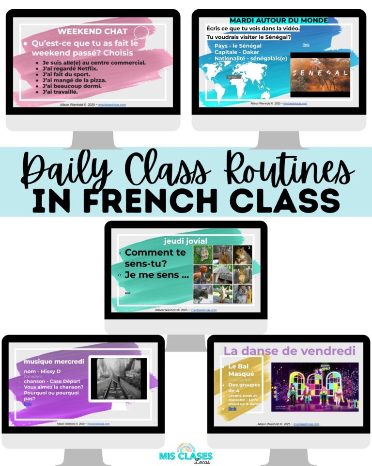 Bell Ringers for French Class Routines - Mis Clases Locas